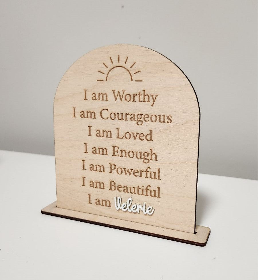 Personalized Affirmation Sign – Writings on the Wall Decor